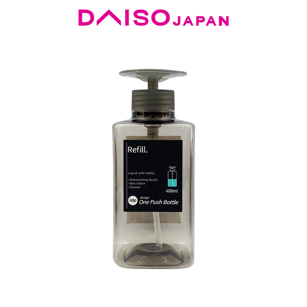 Daiso 1DP Amber Square One-Push Bottle (400mL) | Shopee Philippines