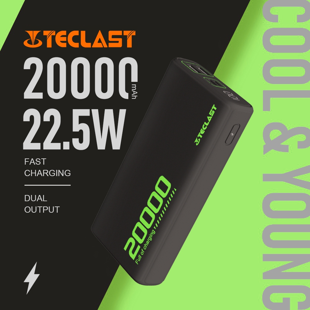 Teclast C20 PRO SCP22.5W 20000mAh fast charge 2 Input 3 Output Type-C ...