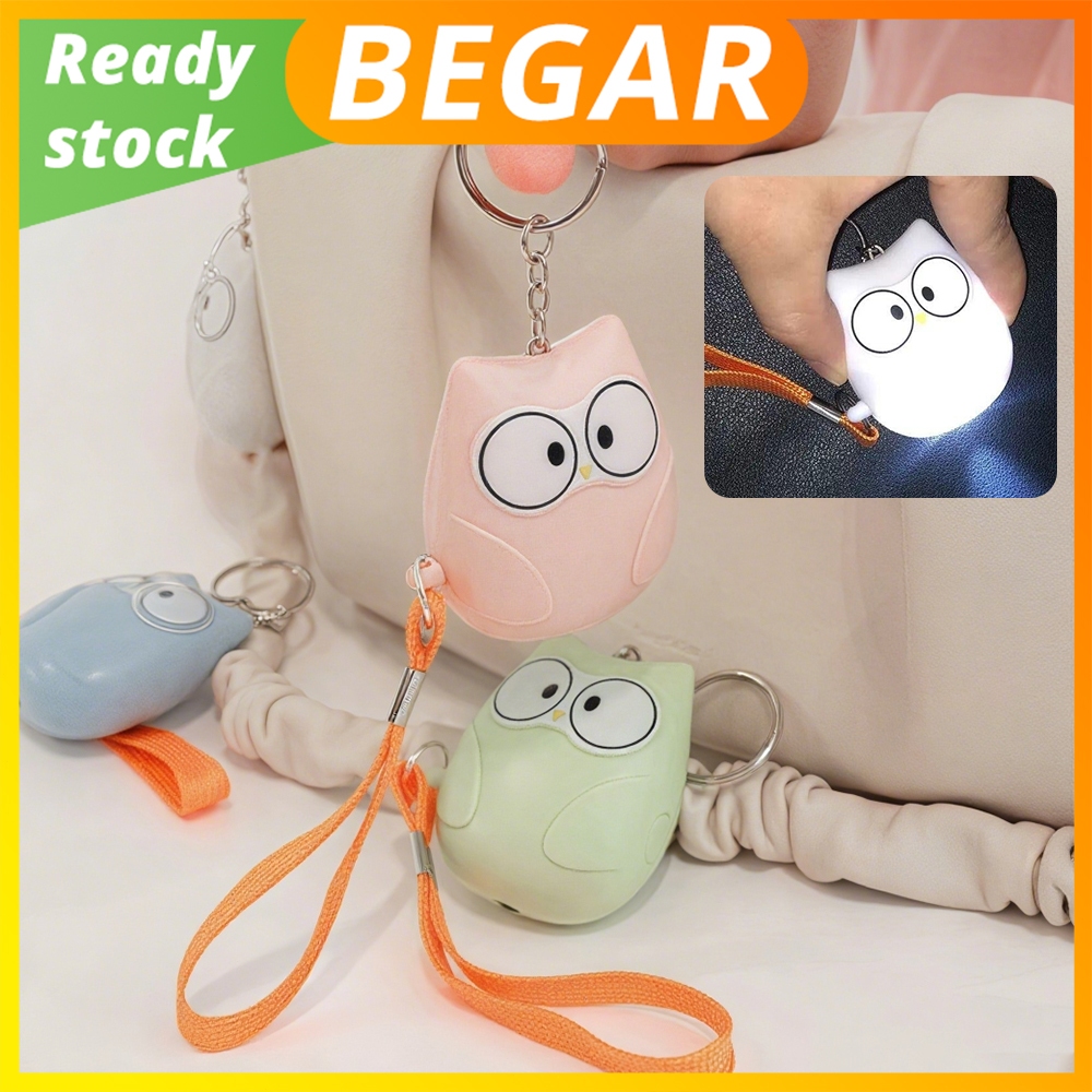 Owl-Shaped Personal Alarm Keychain 130dB Loud Siren with LED Light Self ...