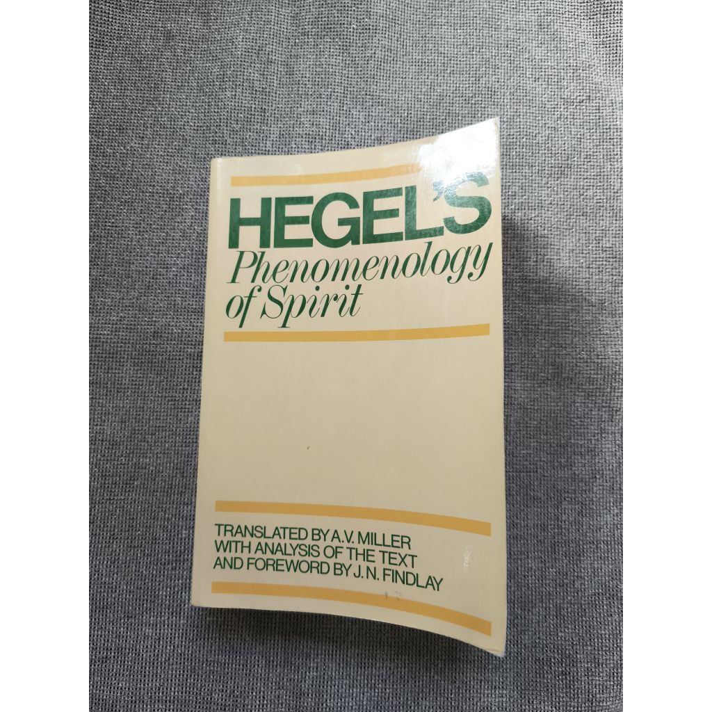 Phenomenology of Spirit by Georg Wilhelm Friedrich Hegel | Shopee ...
