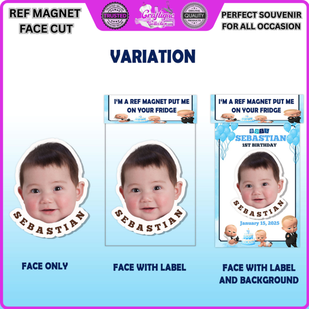 Customized Face Cut-Out REF Magnet – Glossy/MATTE/GLITTERED | Shopee ...