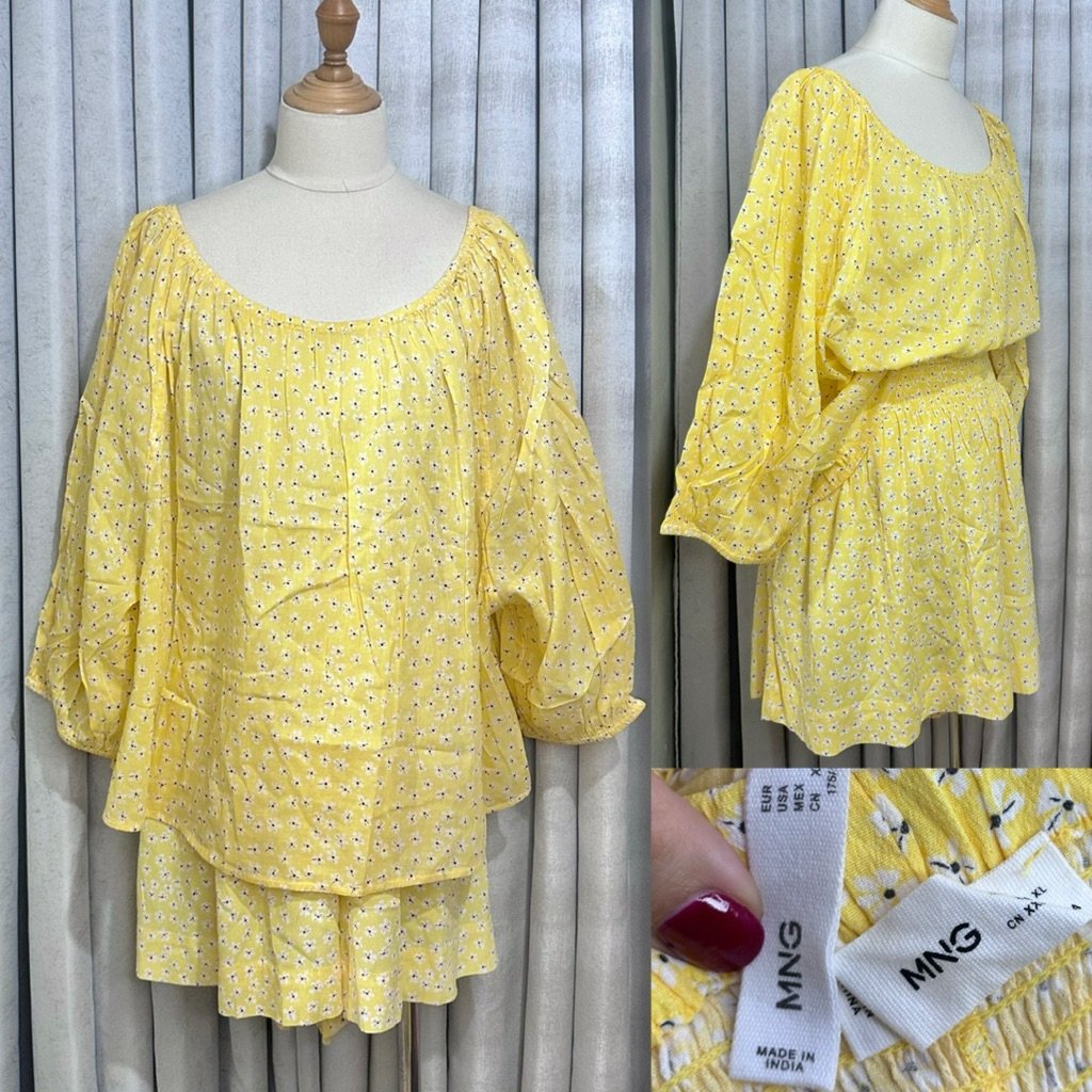 MANGO FLORAL sets/coords XL on tag | Shopee Philippines