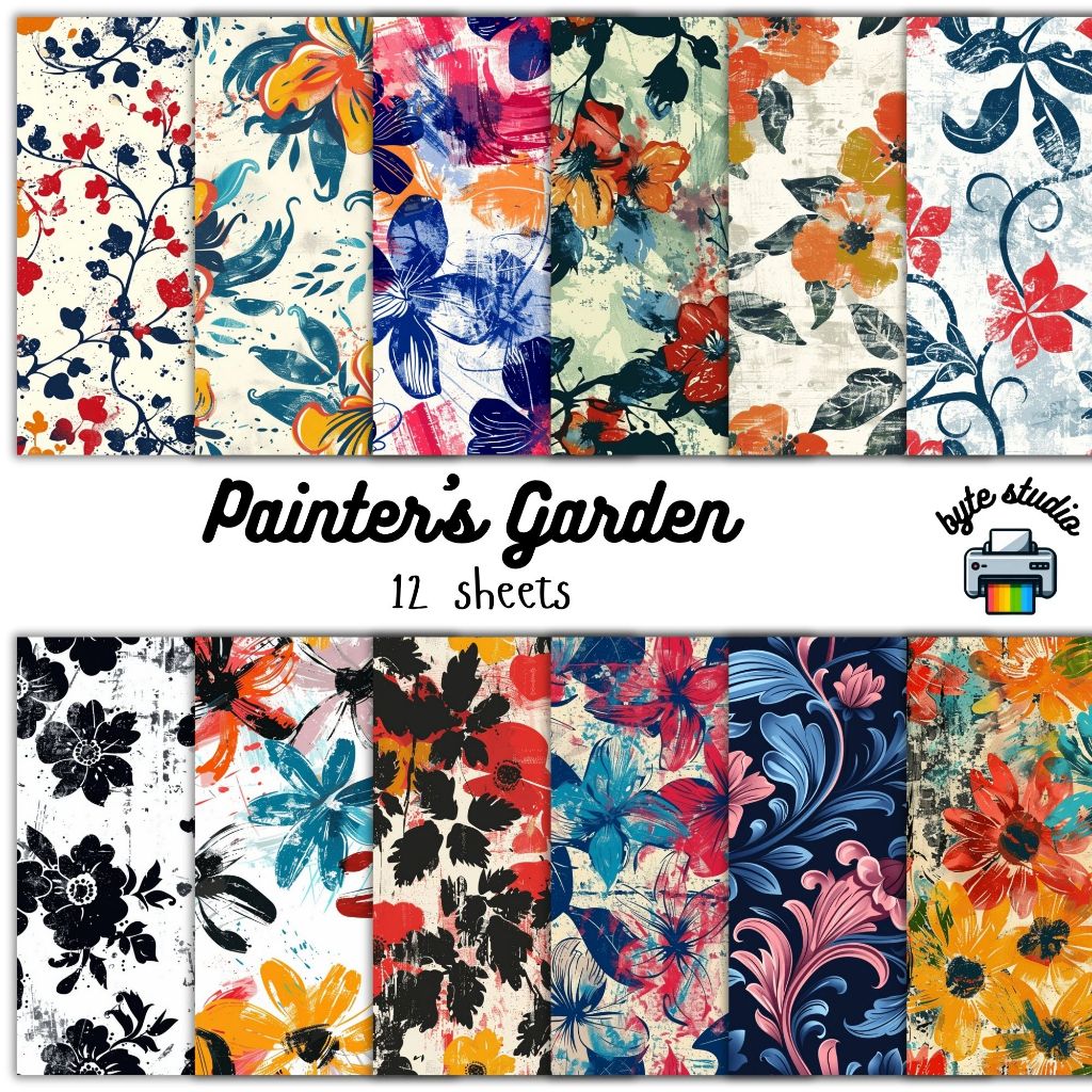 12 Sheets Painter’s Garden by byte studio | Premium Paper Craft Junk Journal Stationery | Shopee ...