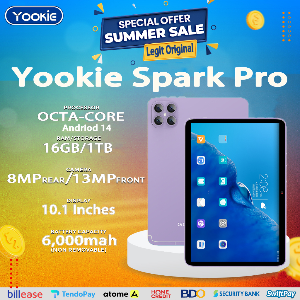 5G Android Tablet 10-inch SPARK PRO Android 14 16GB+1TB 6000mAh Dual ...