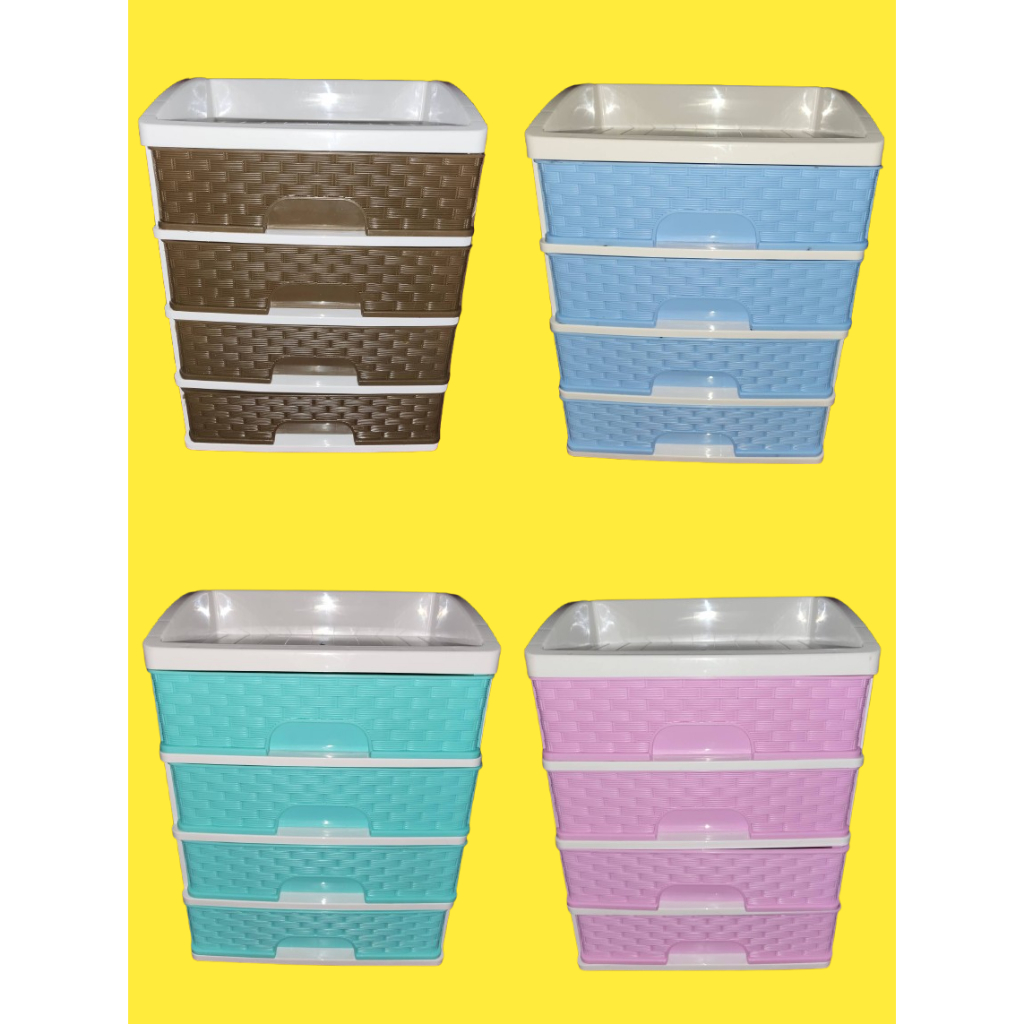 4 Layer Elegant rattan office drawer 27x20x36 cm / school supplies ...