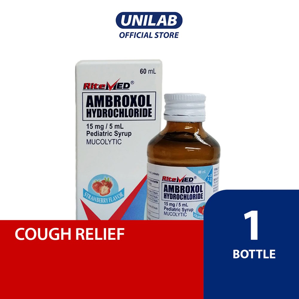 Unilab - RiteMED Ambroxol Pediatric 15mg Syrup 60mL 1 Bottle (Cough ...