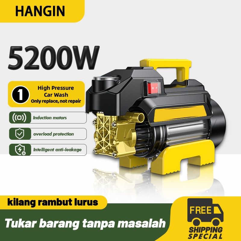 5200W Copper Core High Pressure Washer Portable Heavy Duty Car Cleaning ...