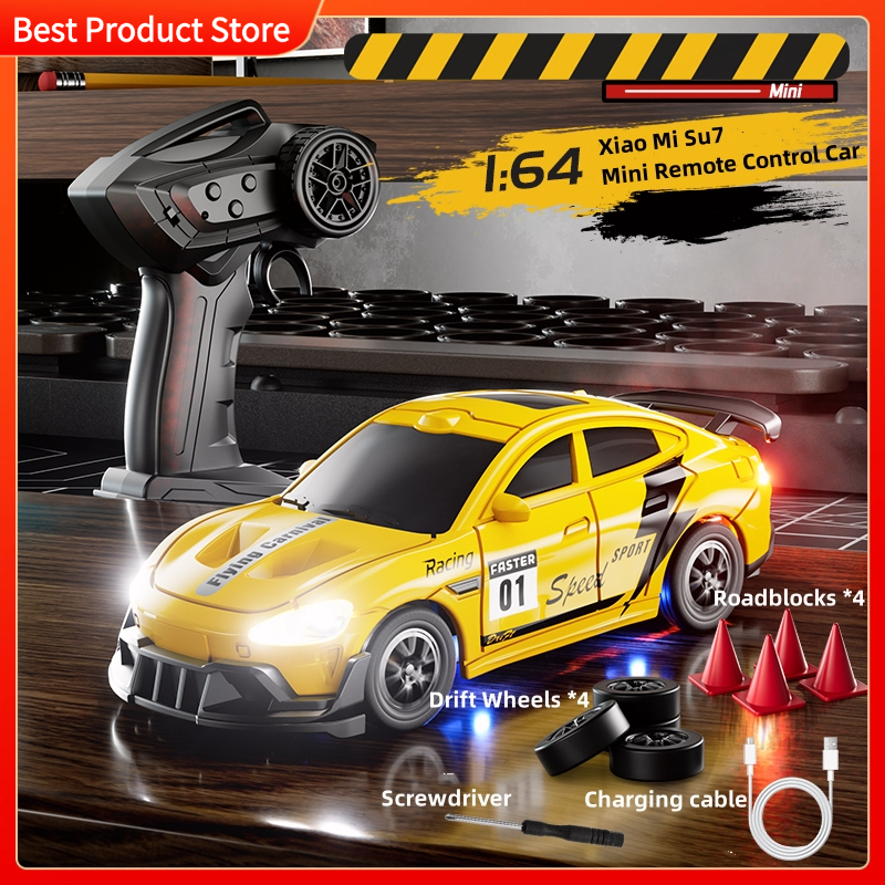 Xiao Mi Su7 1:64 Mini Remote Control Car 4WD High-Speed Proportional ...