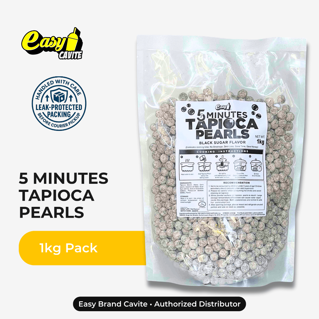 Easy Brand 5 Minute Pearls 1kg - Quick Sinker for Milk Tea, Fruit Tea ...