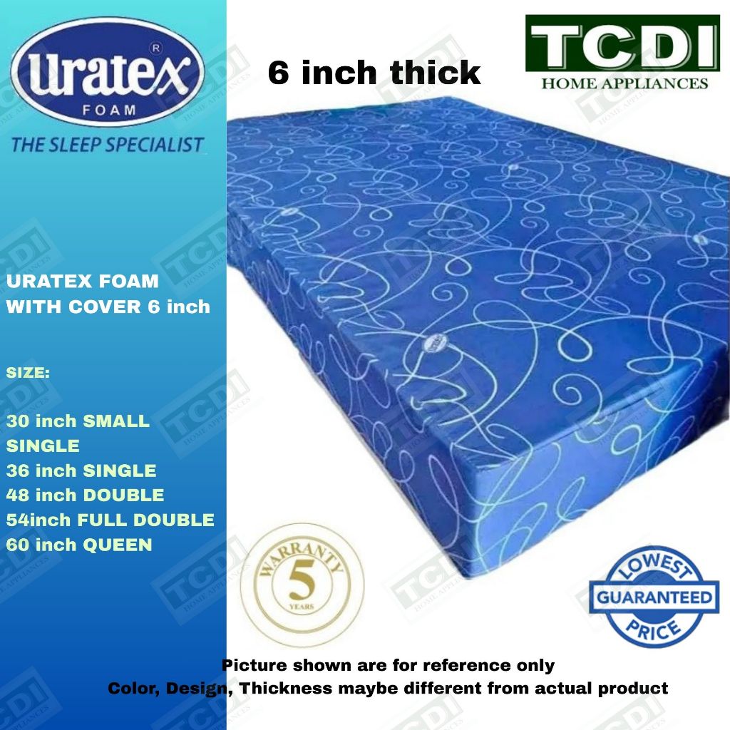 URATEX ( 48 X 75 inch DOUBLE ) CLASSIC FOAM MATTRESS 5 YEARS WARRANTY ...