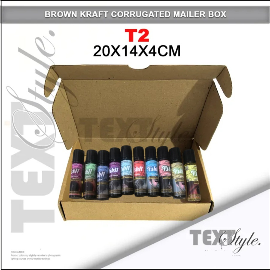 TSKIT T-Mailer Box 60ml Corrugated Mailer Brown Kraft Box Packaging ...