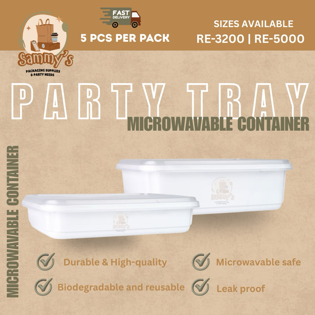 (5PCS) Party Tray Microwavable Food Container 3200ml/ 5000ml | Shopee ...