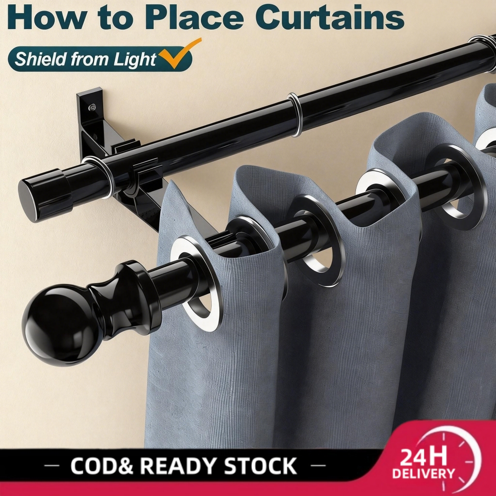 46-365 CM Curtain Rods Double Rod Brackets Suitable For Roman Blinds ...