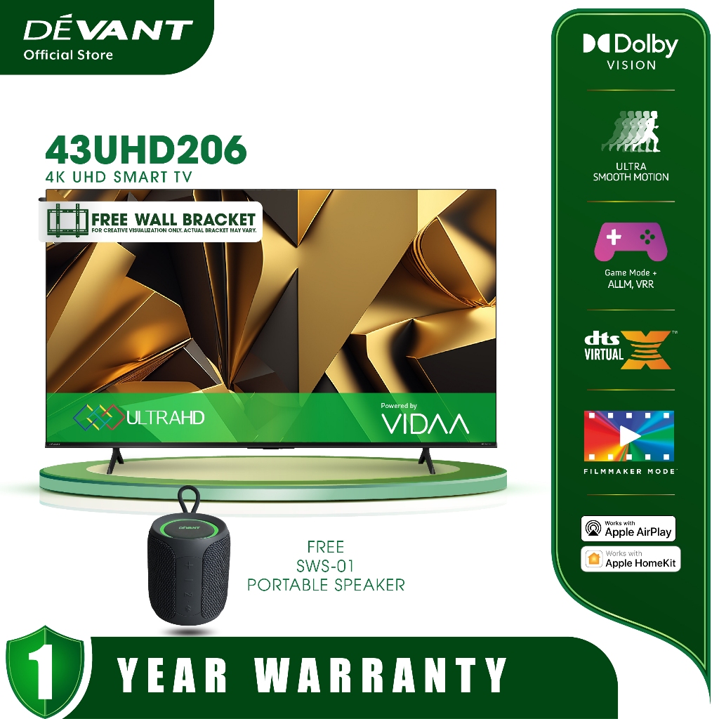 DEVANT 43UHD206 43 inch Ultra HD (UHD) 4K Smart TV - Netflix, Youtube ...