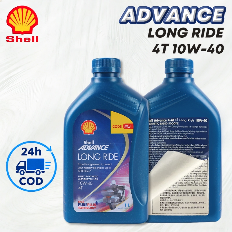 Shell Advance Long Ride Scooter Oil 4T 10W40 1L Fully Sythetic ...