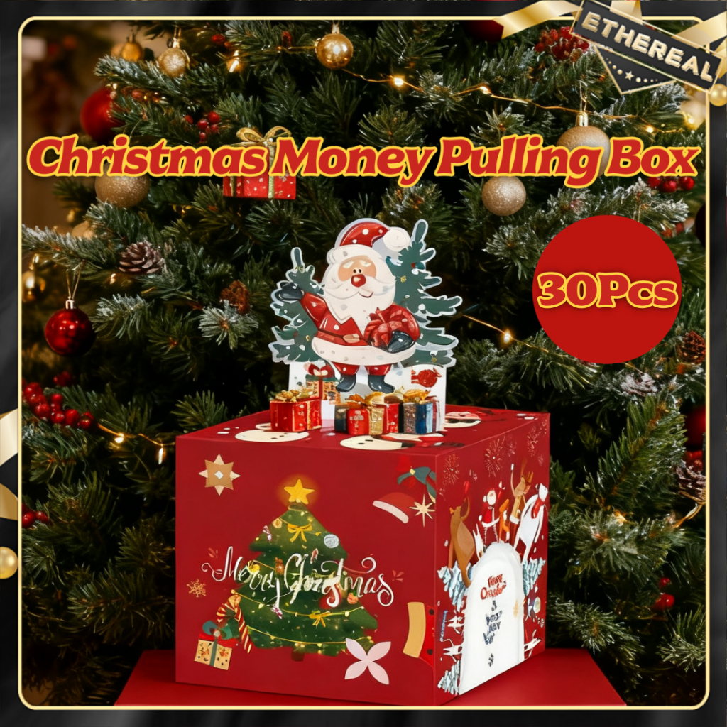 Merry Christmas Money Box Surprise Gift Money Pulling Box 30Pcs ...