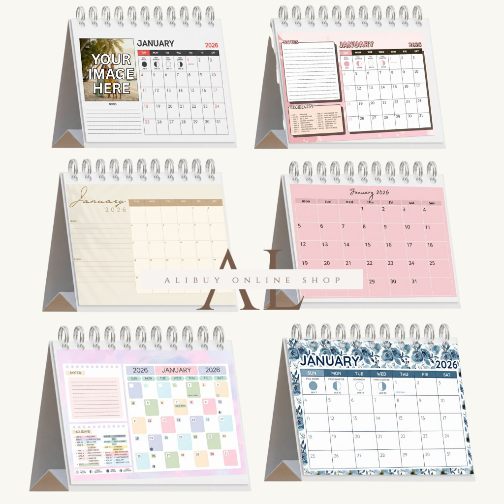 2026 TABLE/DESK CALENDAR | A5 SIZE | 13 PAGES | FOLDCOTE | CALENDAR ...
