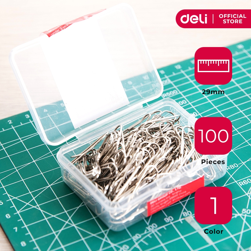 Deli E0025 Office Consumable Paper Clip 100pcs | Shopee Philippines