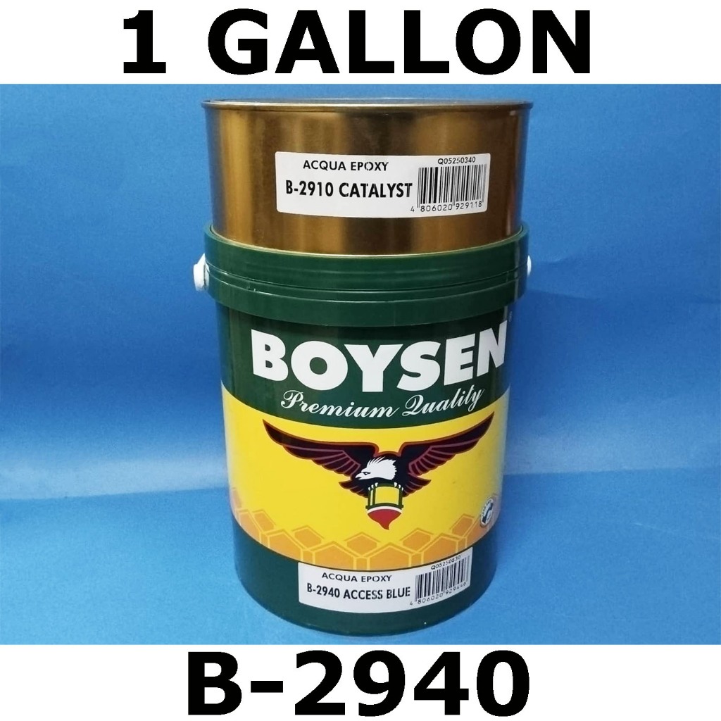 ( 4 LITER ) BOYSEN ACQUA EPOXY = ( ACCESS BLUE ) B-2940 = HANDICAP BLUE ...
