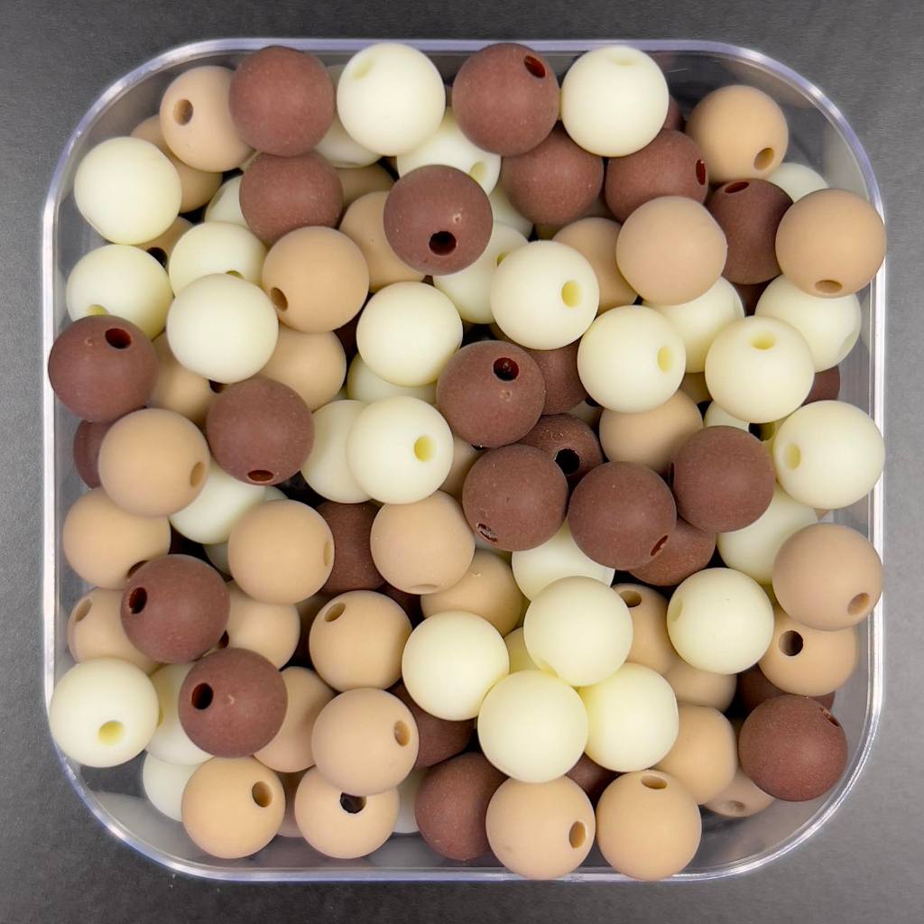 50 Pcs Smooth Round Bead 8mm Black Mix Bubble Gum DIY Beads Art and ...