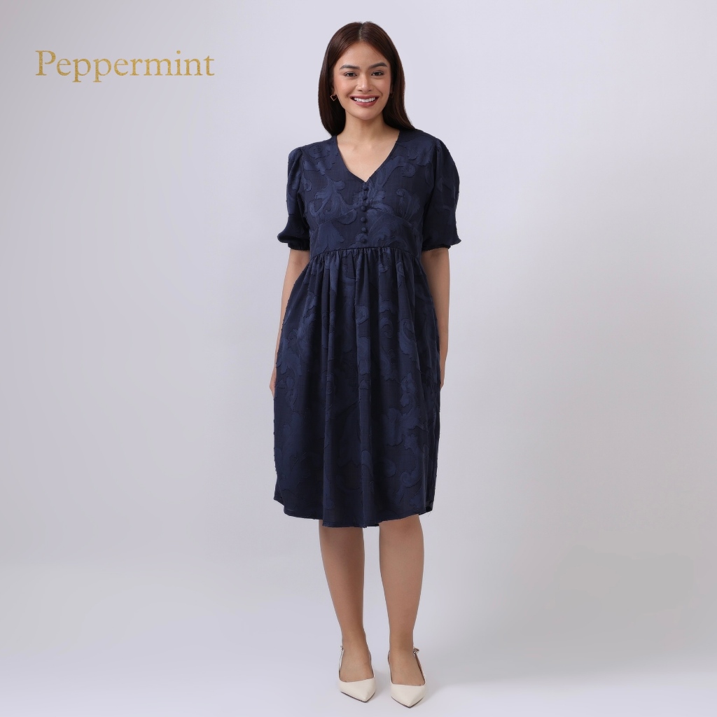 Peppermint Woman Niana Dress (Navy Blue) | Shopee Philippines