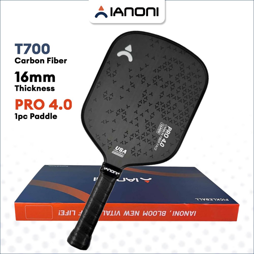 IANONI Pickleball Paddle PRO 4.0 Paddle T700 Raw Carbon Fiber Friction ...