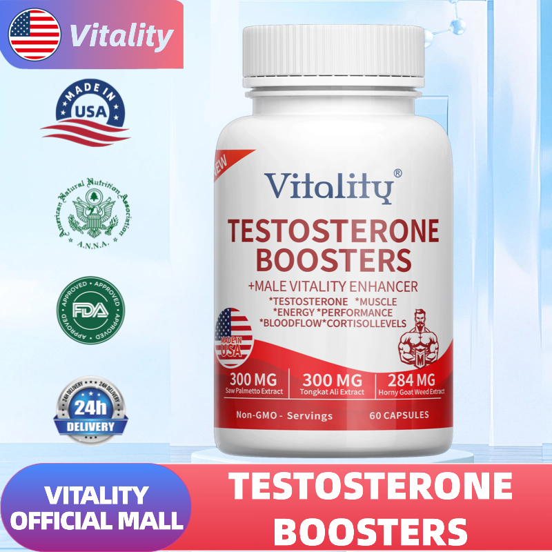 Vitality Testosteron Boosters 300 MG & 284 MG Mendukung Kekuatan ...