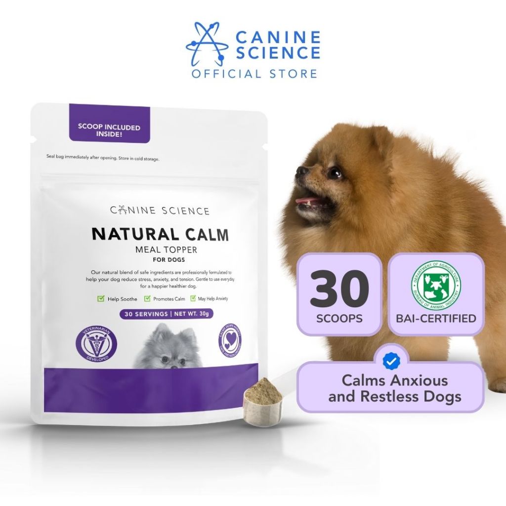 CANINE SCIENCE Natural Calm Meal Topper for Dogs (30g per pack ...
