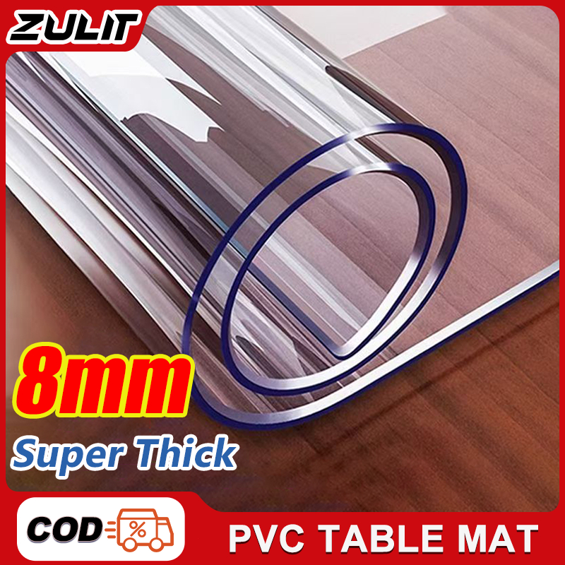 ZULIT PVC Table Cover Transparent Plastic Rectangula Heat WaterproofOil ...