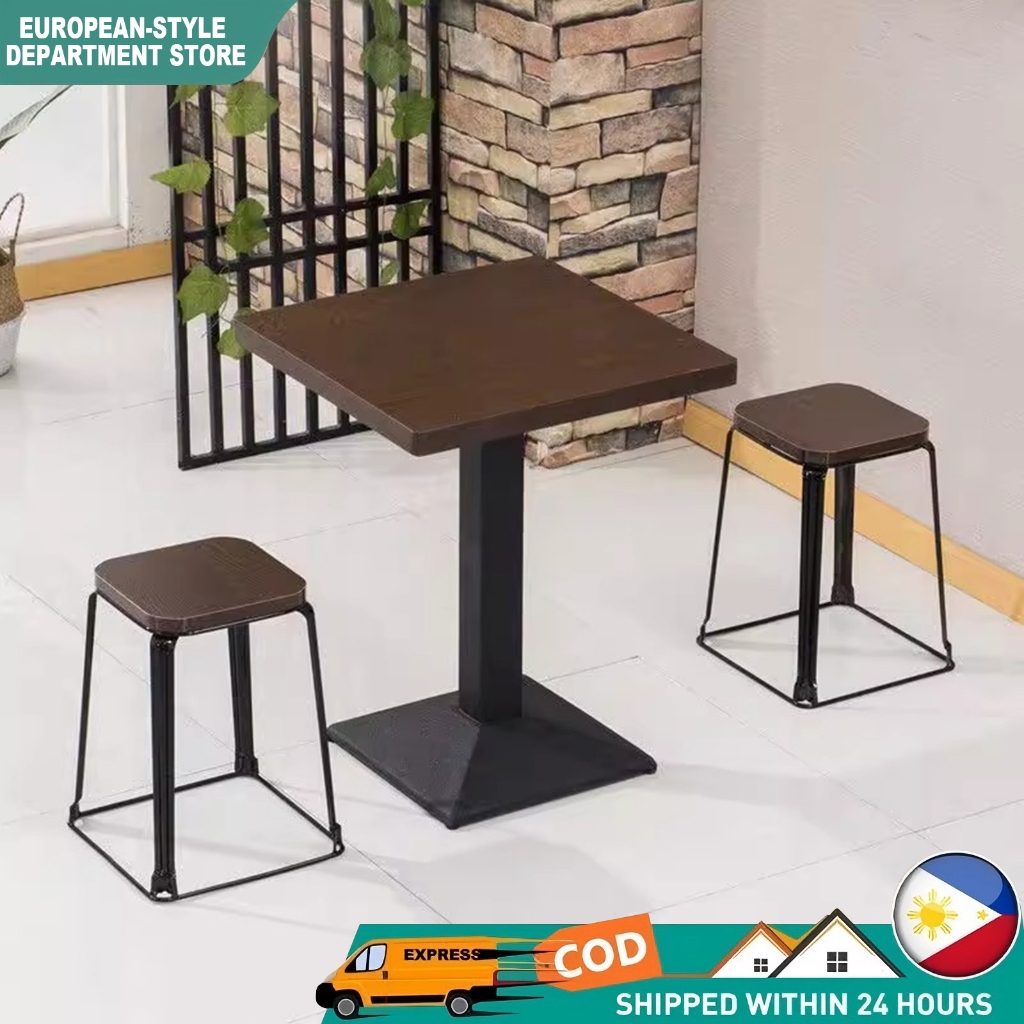 Balcony chairs and tables round square coffee tables 60CM walnut tables ...