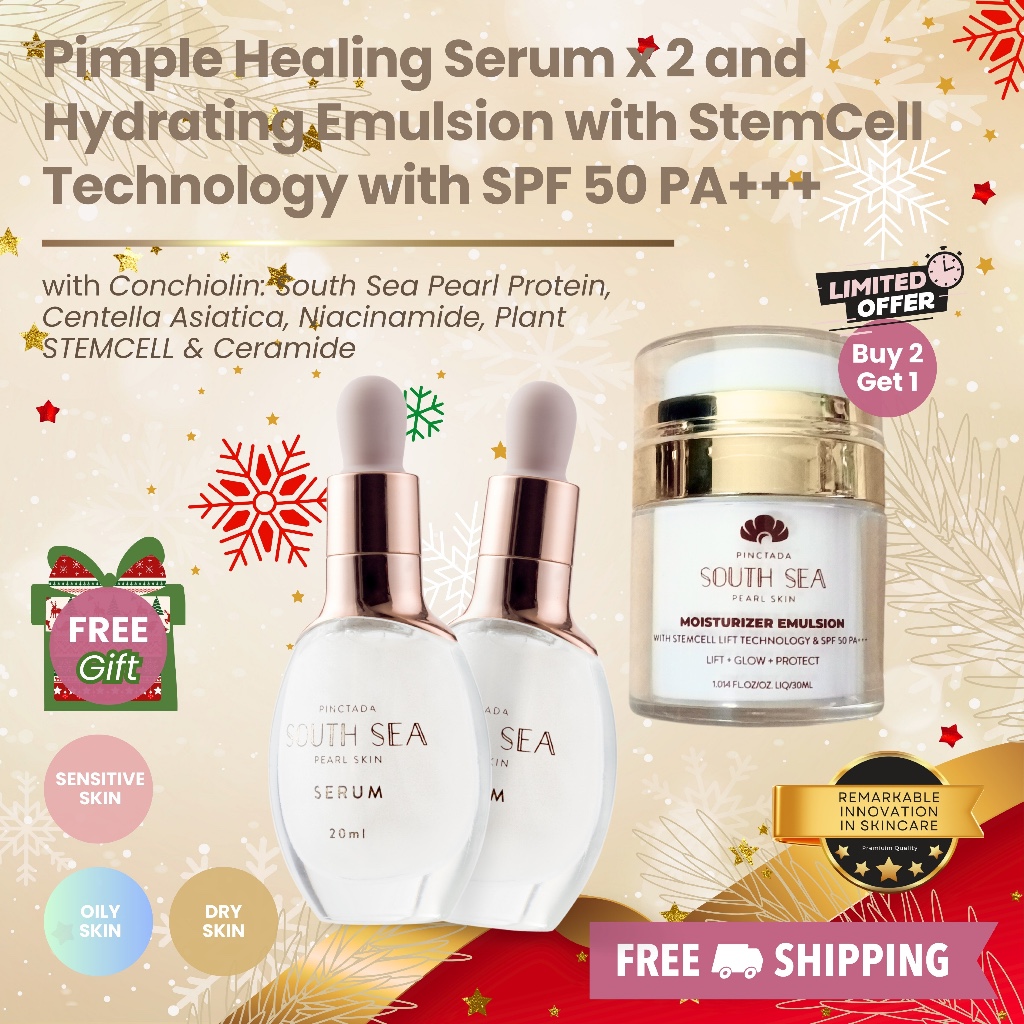 Pinctada Pearl B2G1 Anti Acne Serum w Stemcell Antiaging Cream with ...