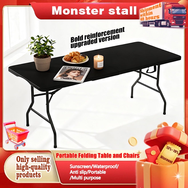 4 5 6FT Portable Heavy Folding Table Suitable For Banquets Camping ...