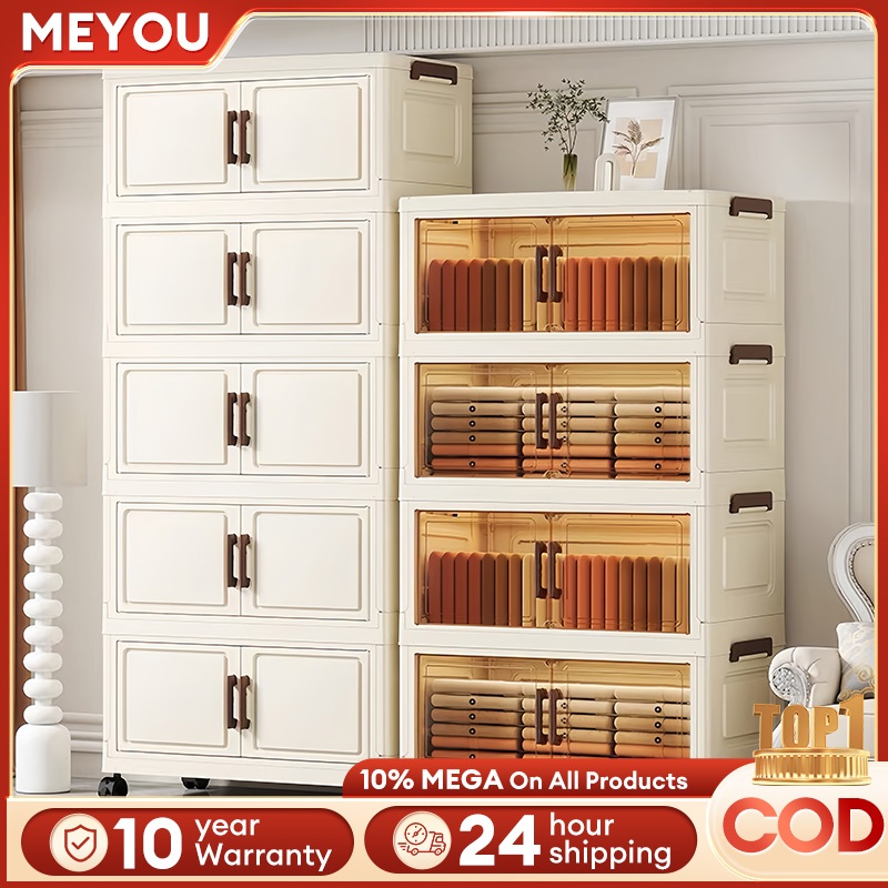 MEYOU 50-80cm Folding Storage Cabinet Organizer For Clothes Toy Durabox ...