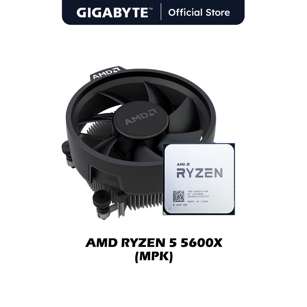 AMD Ryzen 5 5600X 6-Core,12-Thread Desktop Processor with Fan (MPK ...