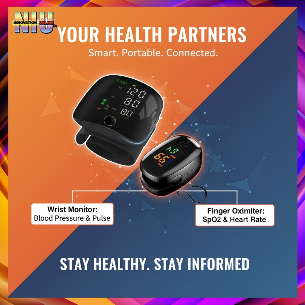 Bundle Wrist Blood Pressure Digital Monitor (FLK-W01) And Fingertip ...