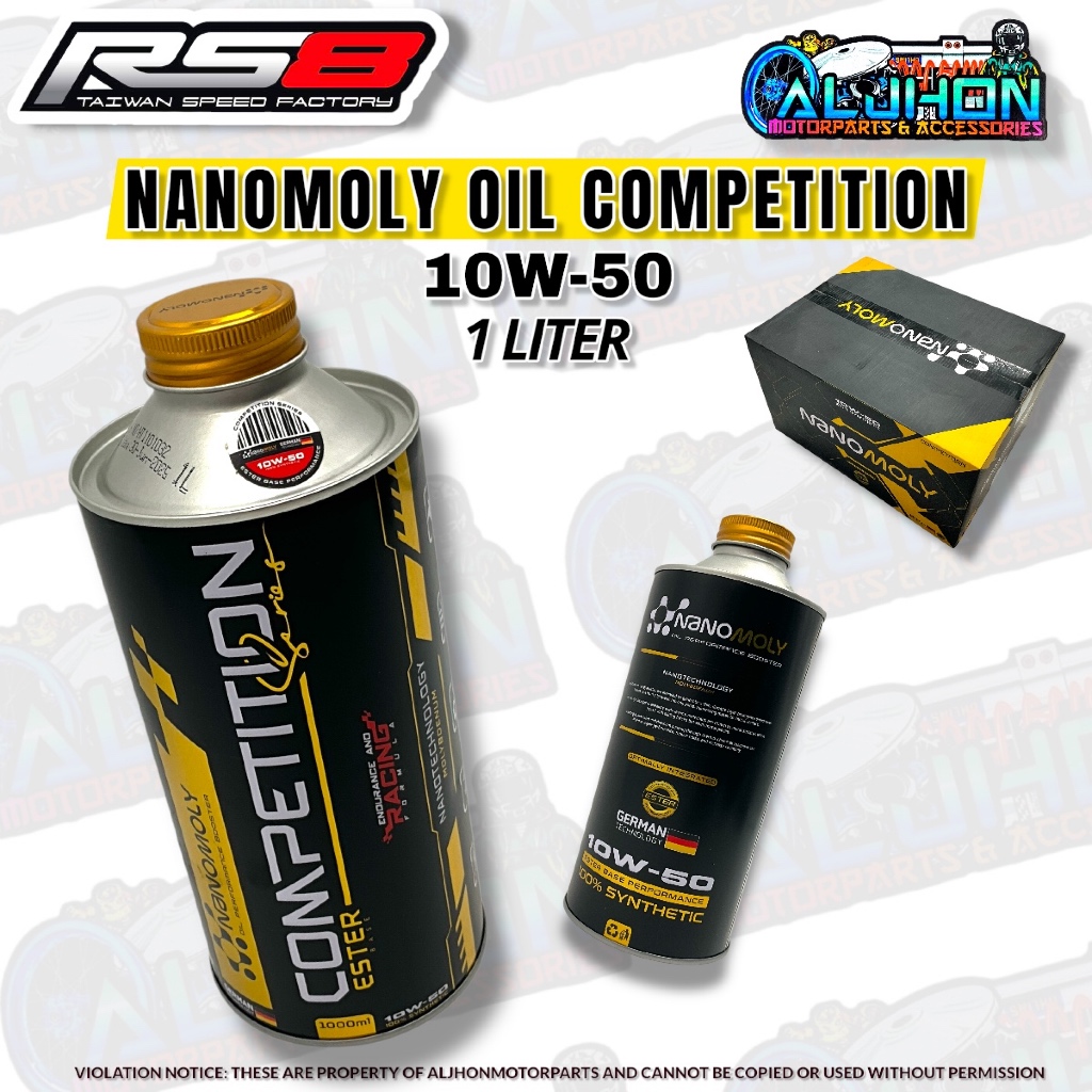 RS8 NANOMOLY OIL COMPETITION SERIES 10W-50 - 1LITER | Shopee Philippines