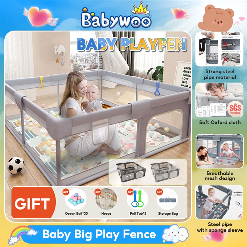Playpen For Baby Big Baby Playpen With Balls Stainless Steel Frame ...