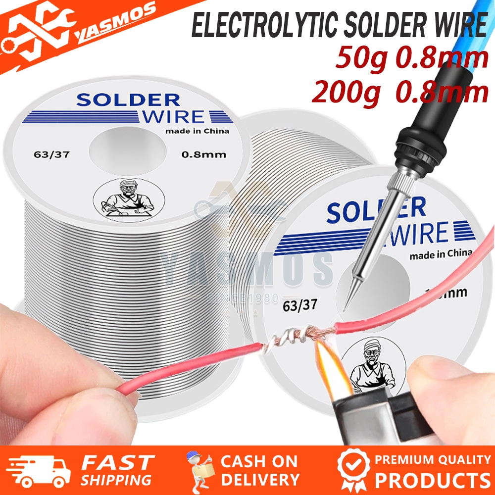 50/200g Tin-Lead Rosin Core Solder Wire With solder flux for electrical ...