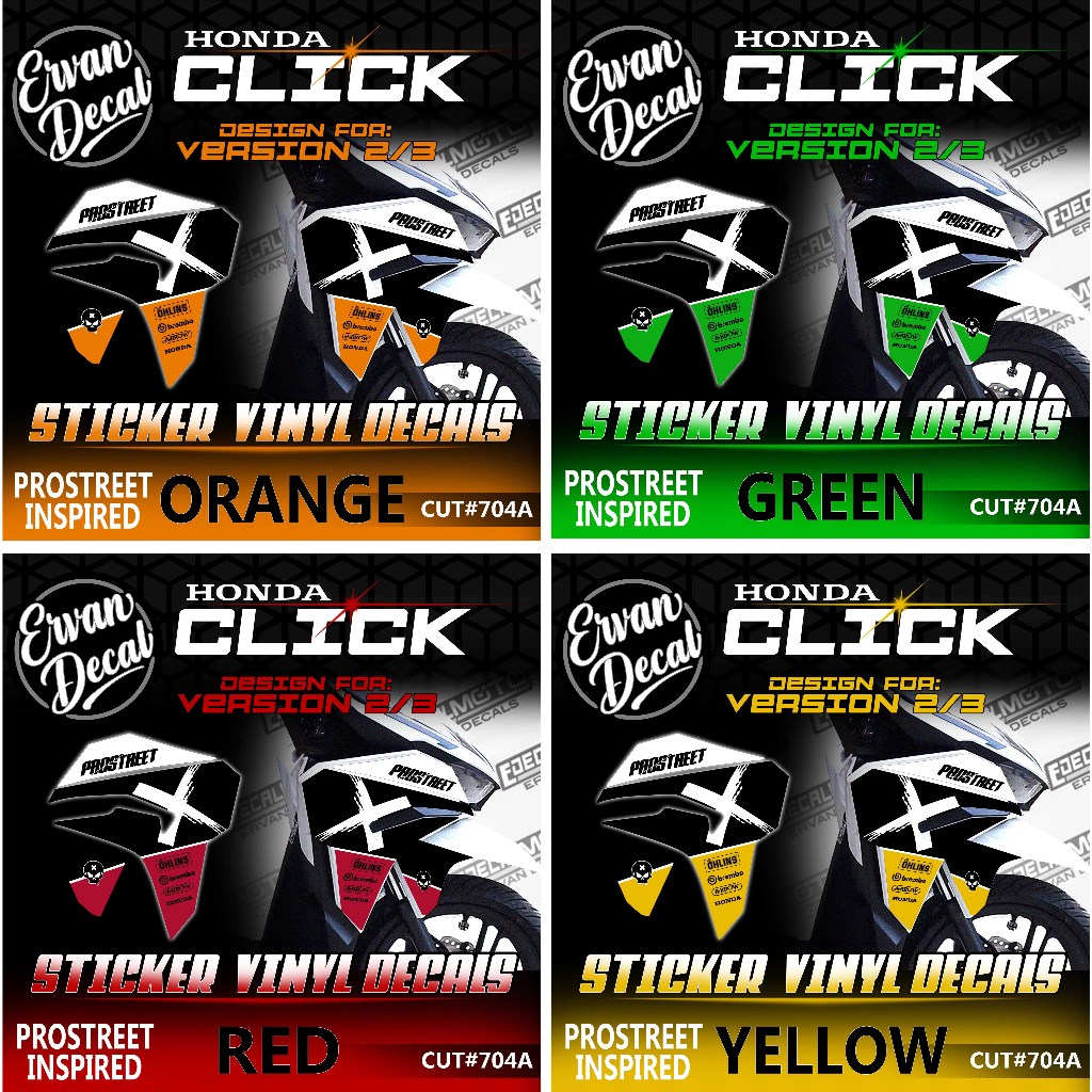 HONDA CLICK 125i VERSION 3 STICKER VINYL DECAL PROSTREET INSPIRED ...