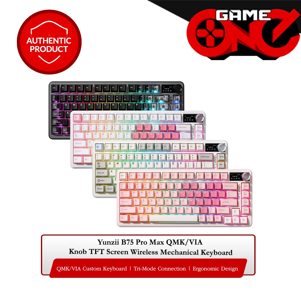 Yunzii B75 Pro Max Wireless Mechanical Keyboard with Knob and TFT ...