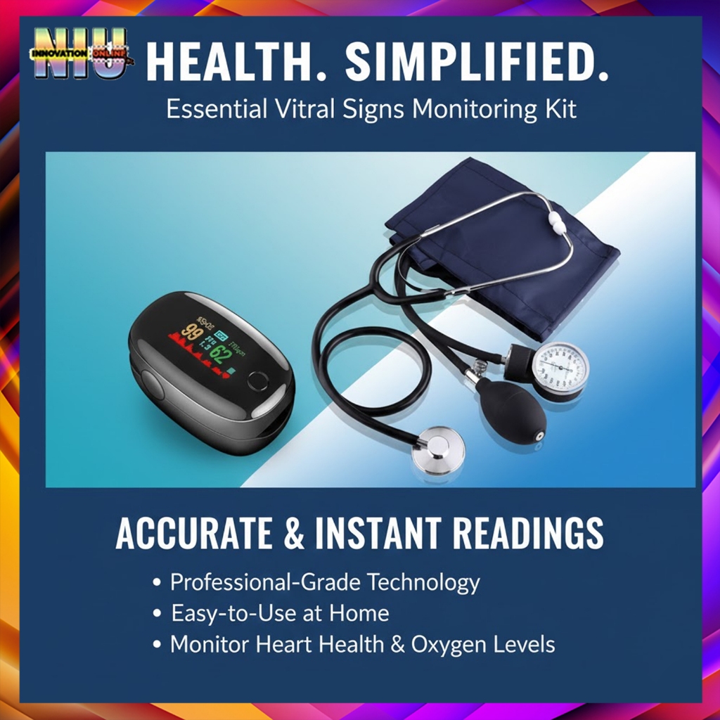 Bundle Medical Fingertip Pulse Oximeter Portable SMH-01 And Aneroid ...