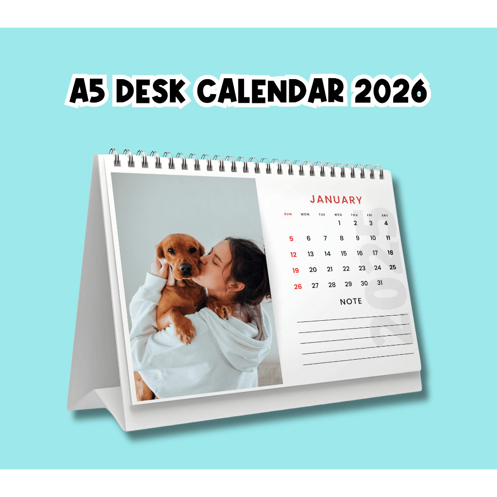 A5 Desk Calendar 2026 - Hardbound Standee (Customized/Personalized ...