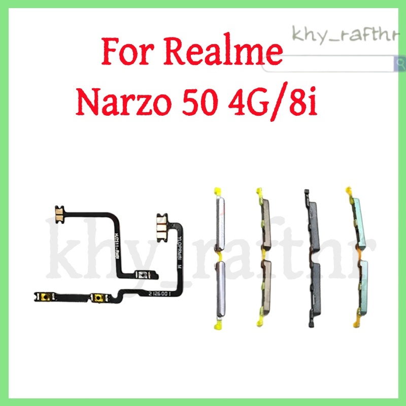 COD New For Realme Narzo 50 4G Power Button Switch Volume Up / Down On ...