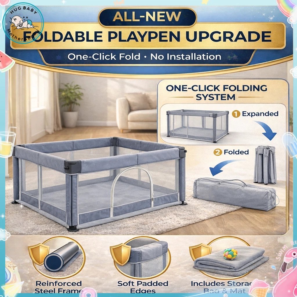 Foldable Playpen For Baby No Installation Large Size Baby Playpen With ...