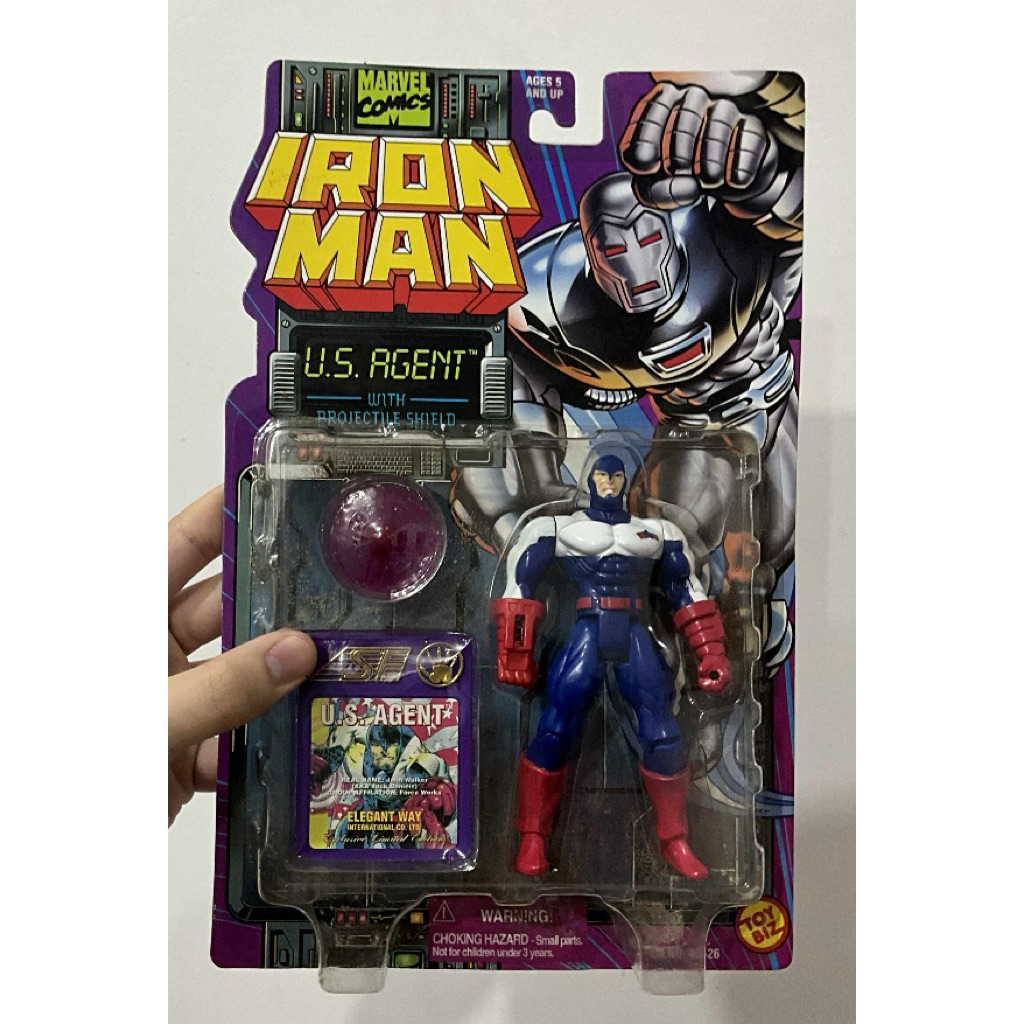 The ToyBiz 1996 "Iron Man" US Agent action figure is a collectible from ...