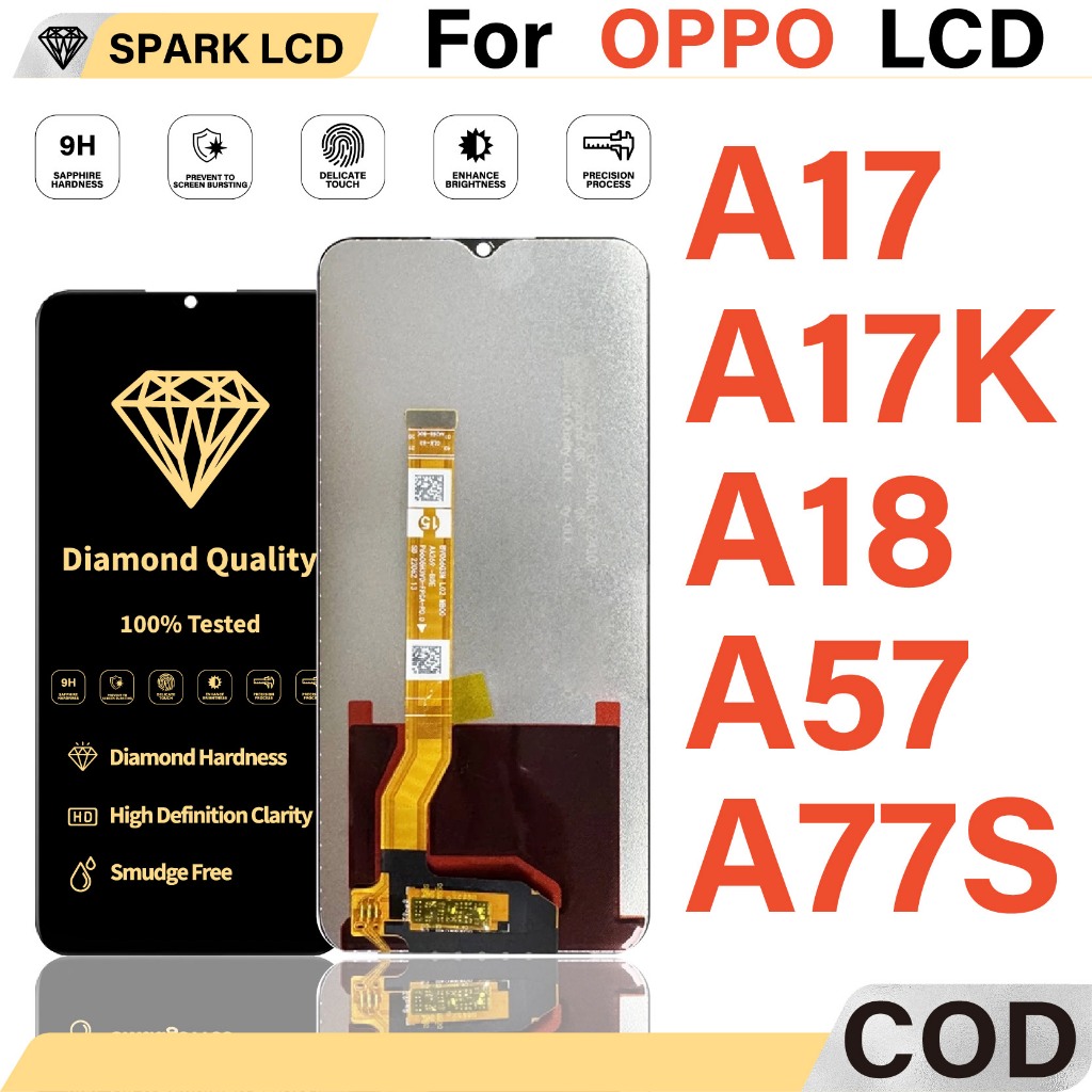 For OPPO A17/A17K/A18/A57(4G/5G)/A38/A77/ REALME C35 LCD Display Touch ...
