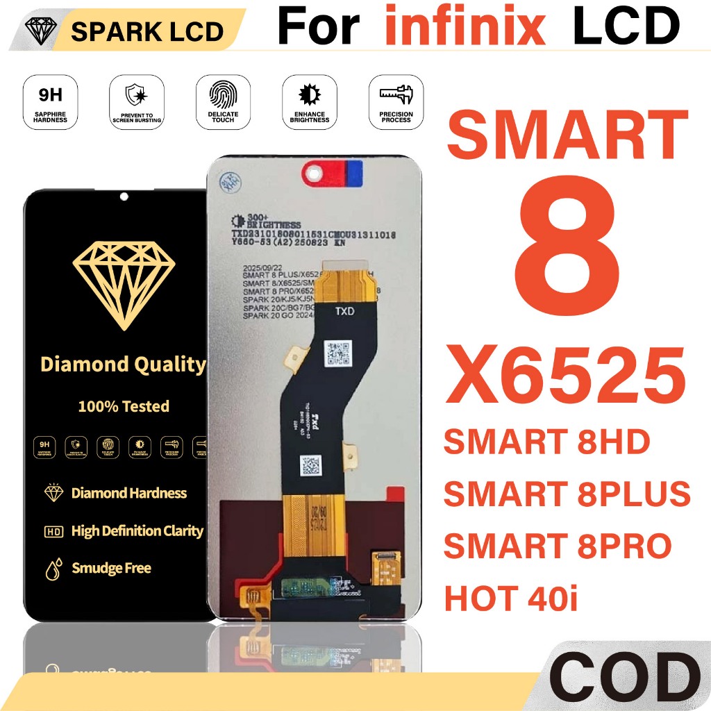 For INFINIX SMART 8/ 8HD/8PLUS /8PRO /HOT 40i /X6525 LCD Display Touch ...
