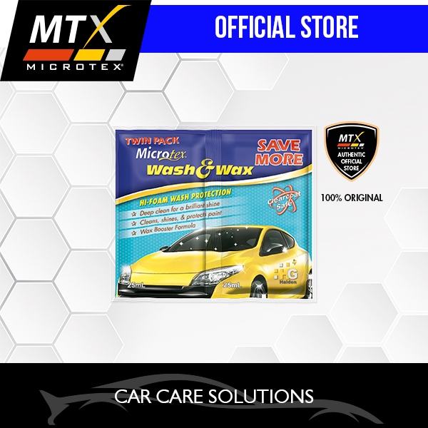 Microtex Wash and Wax Twin Pack 12'S/PACK (Hi-Foam Wax Protection Car ...
