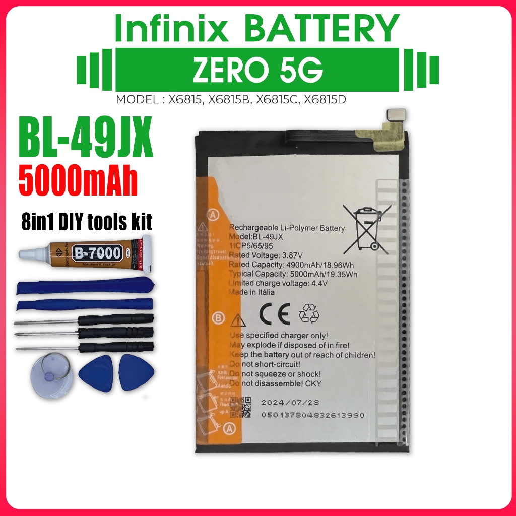 BL-49JX 5000mah High quality Battery for Infinix Zero 5g(X6815, X6815B ...