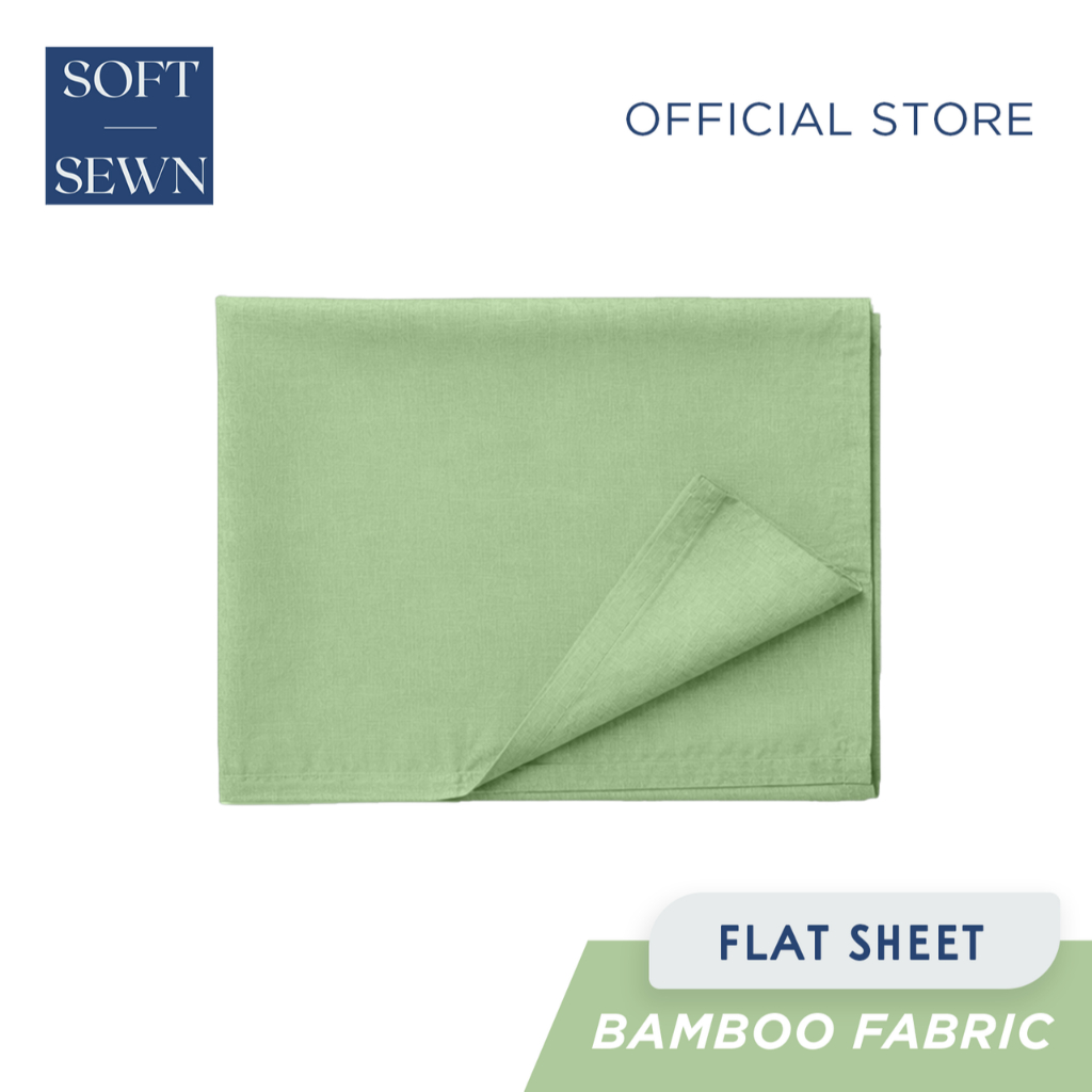 Soft Sewn Flat Sheet Only | Fully Garterized Poly-Bamboo | Single ...